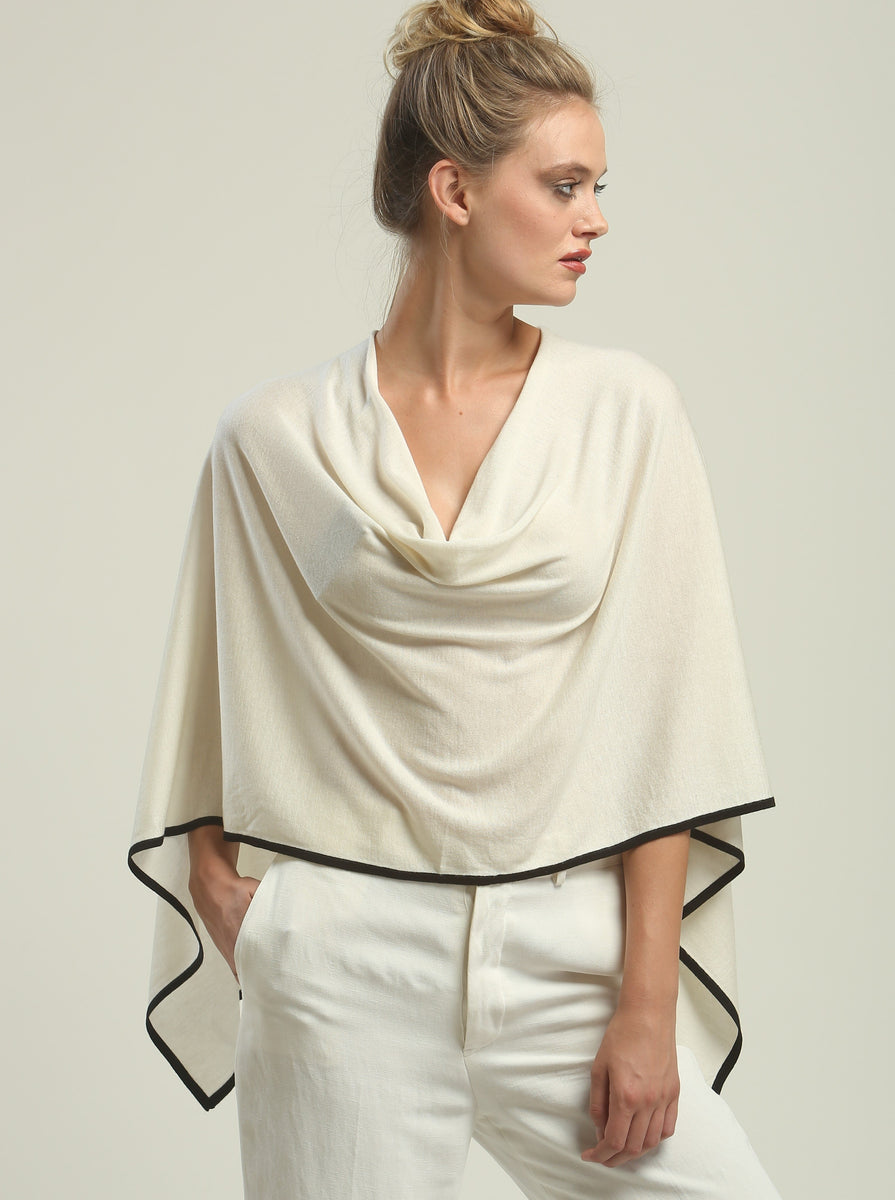 Multi Way Contrast Piped Topper – Zoe Couture Cashmere
